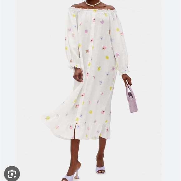 Sleeper | Dresses | Sleeper Loungewear Dress In Pansies | Poshmark